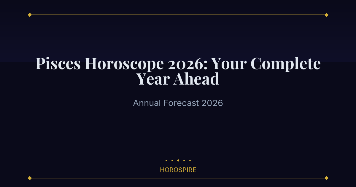Pisces Horoscope 2026: Your Complete Year Ahead | Horospire